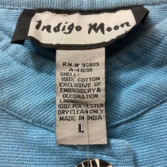 indigo moon | Jackets & Coats | Nwt Vintage Indigo Moon Embroidered ...
